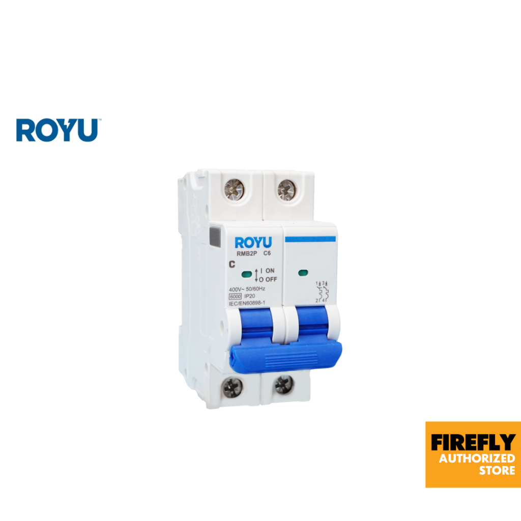 Royu Miniature Circuit Breaker DIN Rail Type 4.5KAIC and 6KAIC | Shopee ...