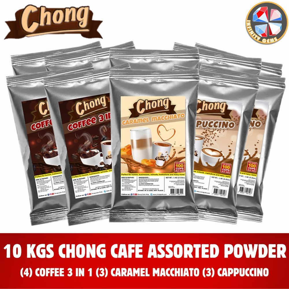 10 KGS CHONG CAFE ASSORTED PREMIXED POWDER (4) 3IN1 (3) CM (3) CPP ...