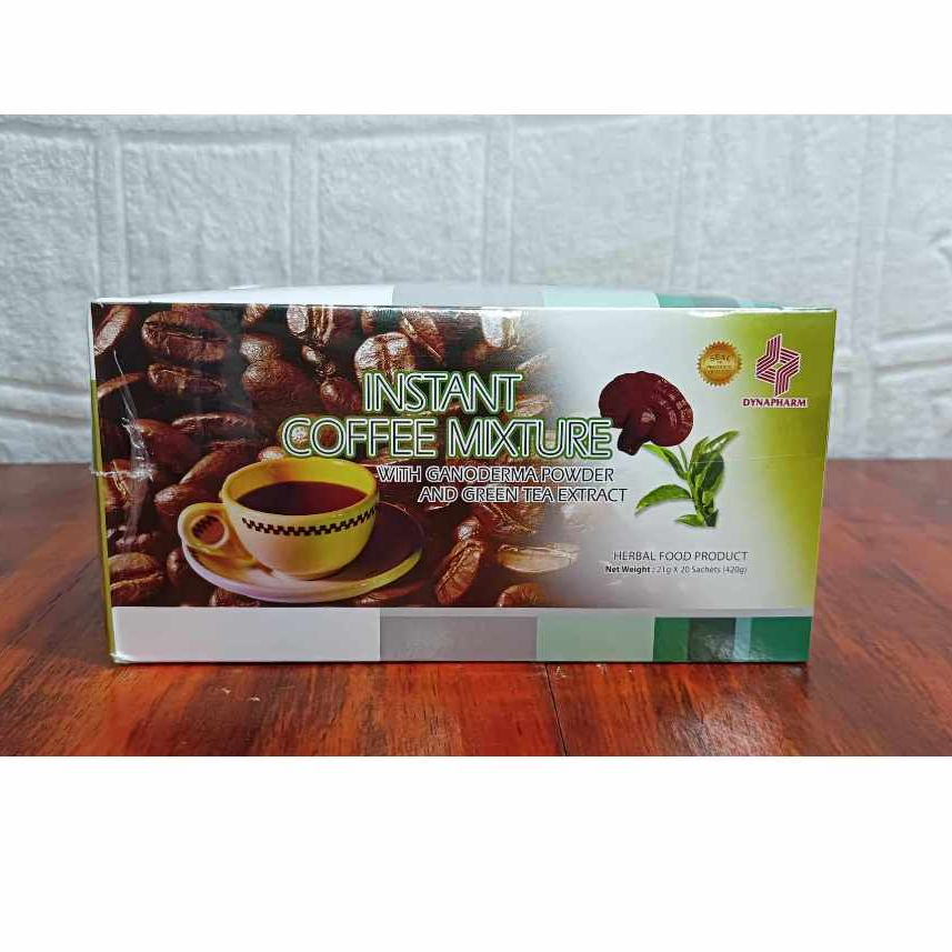 INSTANT COFFEE WITH GANODERMA POWDER AND GREEN TEA EXTRACT (21g X 20 ...