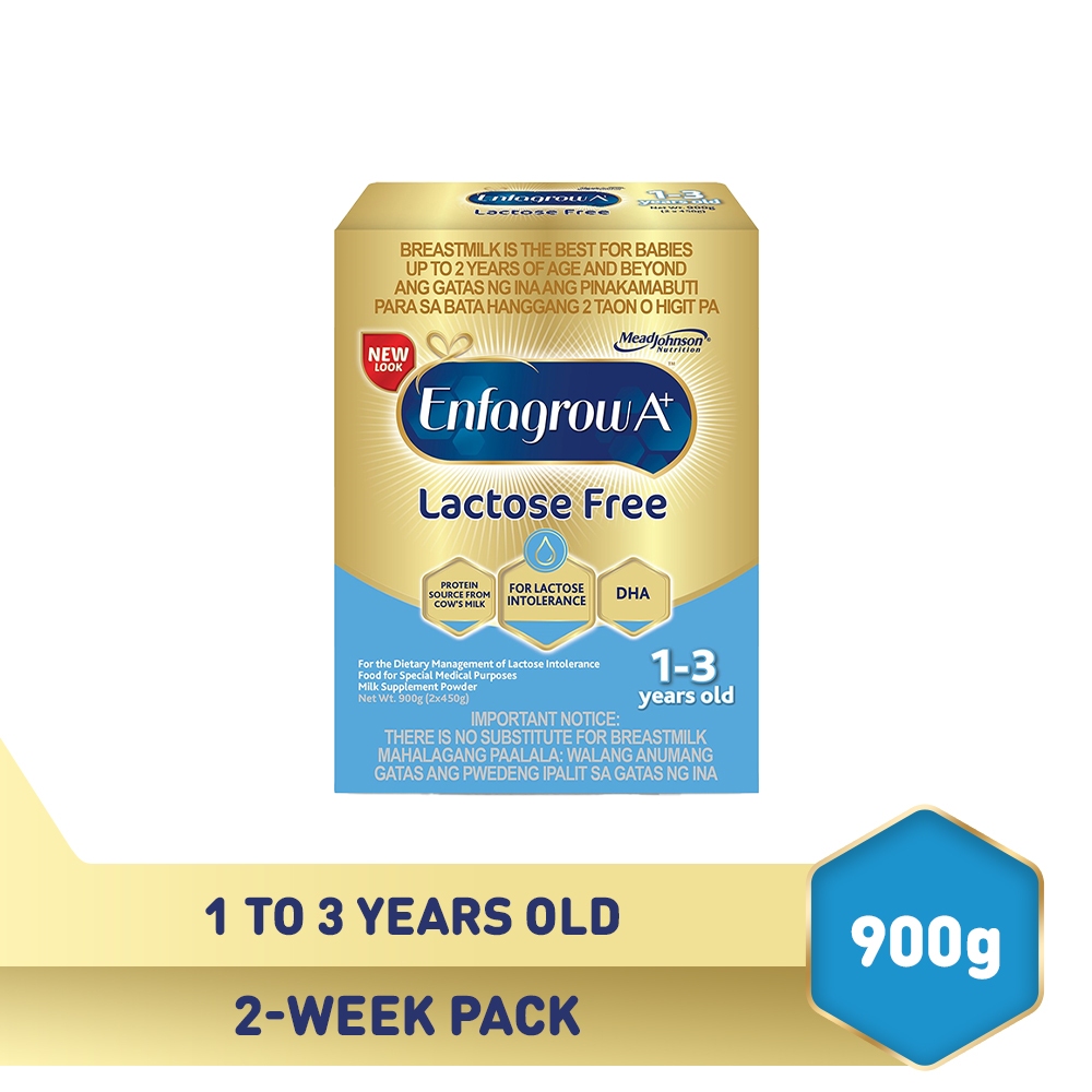 Enfagrow A+ Three Lactose Free Milk Powder for Children 1-3 Years Old w ...
