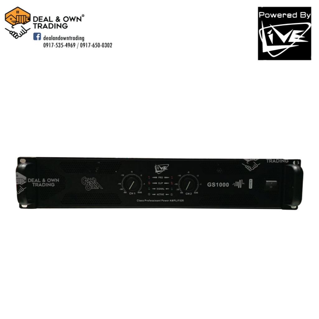 Live Grandslam GS-1000 800W RMS 4 ohms Powered Amplifier | Shopee ...