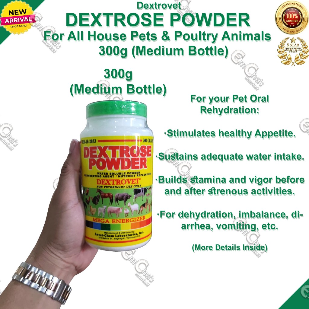 Dextrovet Dextrose Powder 300g (MEDIUM) PET Oral Rehydration Energy ...