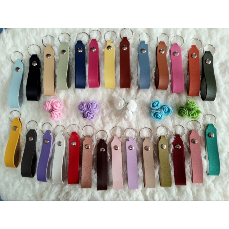 Personalized small leather keychain Souvenirs and Giveaways | Shopee ...