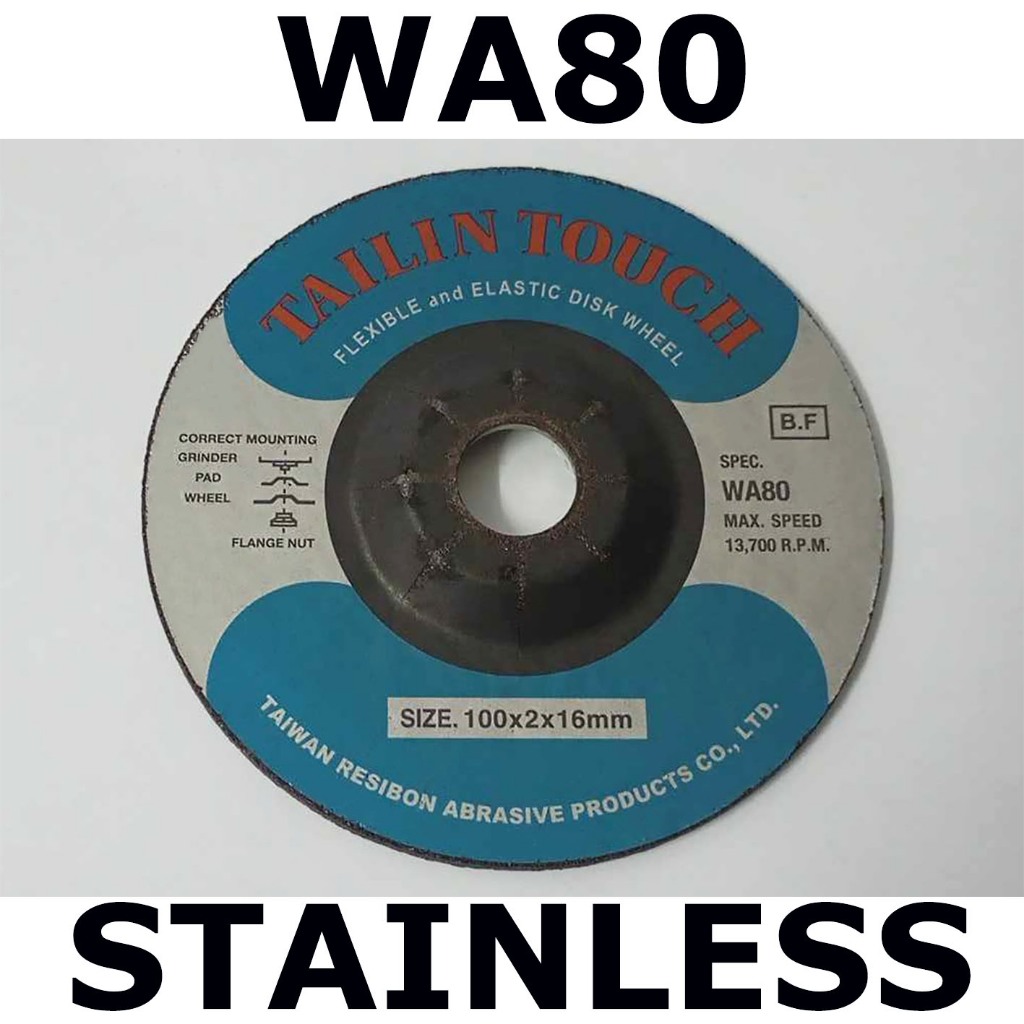 ORIGINAL TAILIN TOUCH GRINDING DISC 4" (100 X 2 X 16MM) WA80 FOR ...