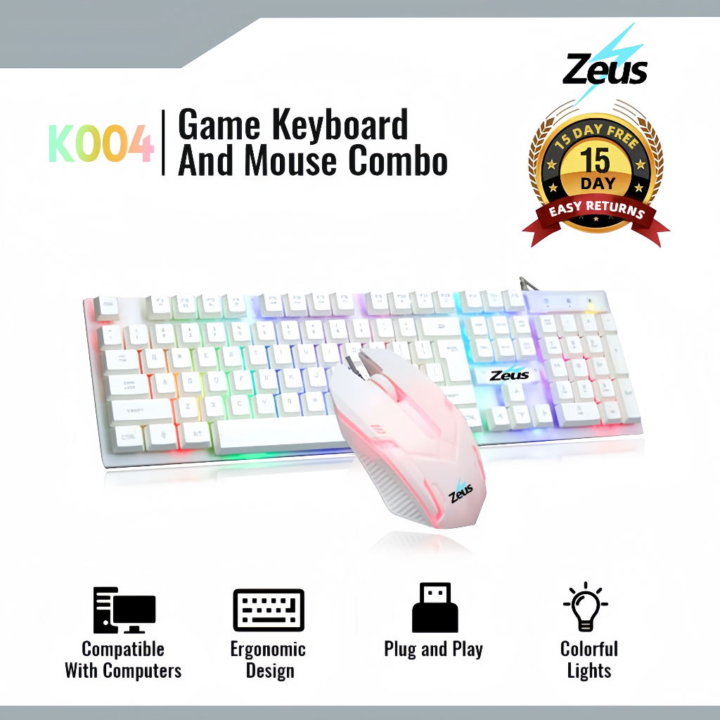 Zeus K004 ( Arc-Angle ) Colorful LED Illuminated Backlight Gaming ...