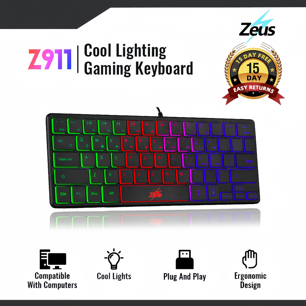 Zeus Z911 ( Amazing Swiftness ）Gaming Keyboard High Performance | Shopee Philippines