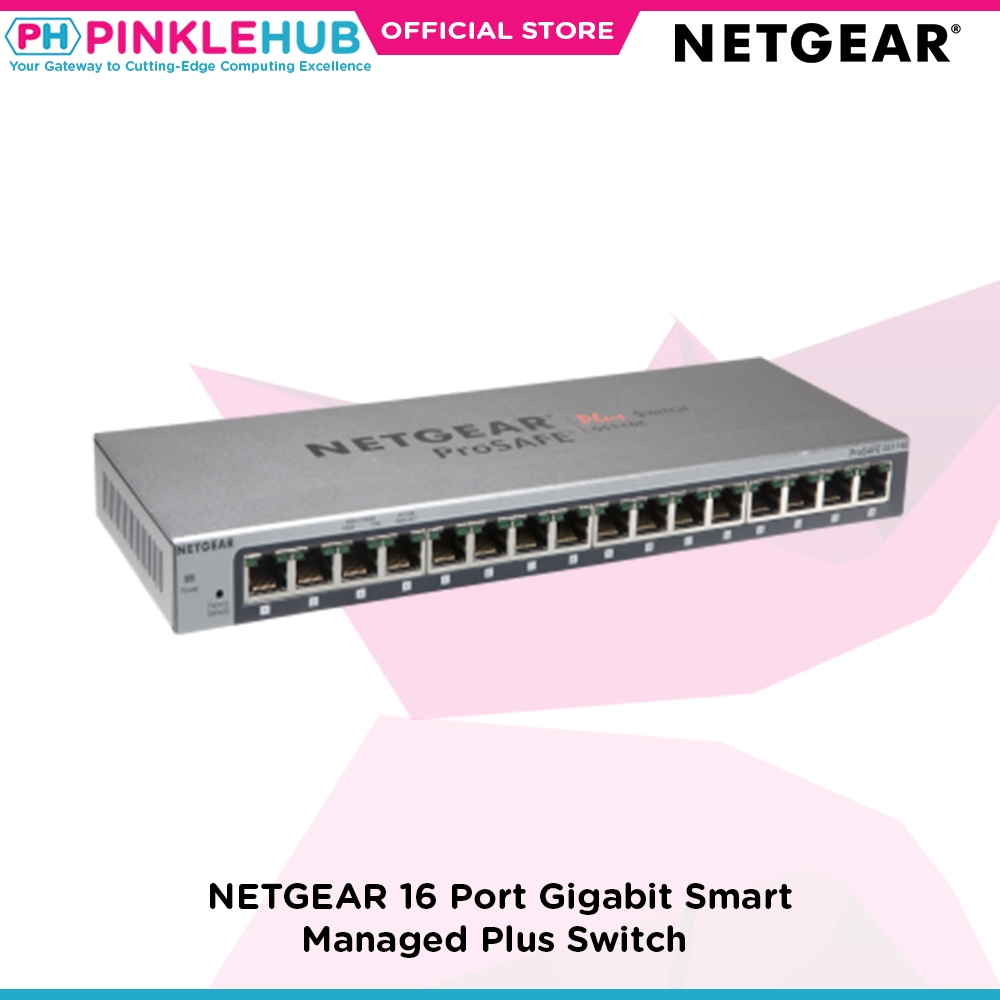 NETGEAR 16 Port Gigabit Smart Managed Plus Switch (GS116E-200PES ...