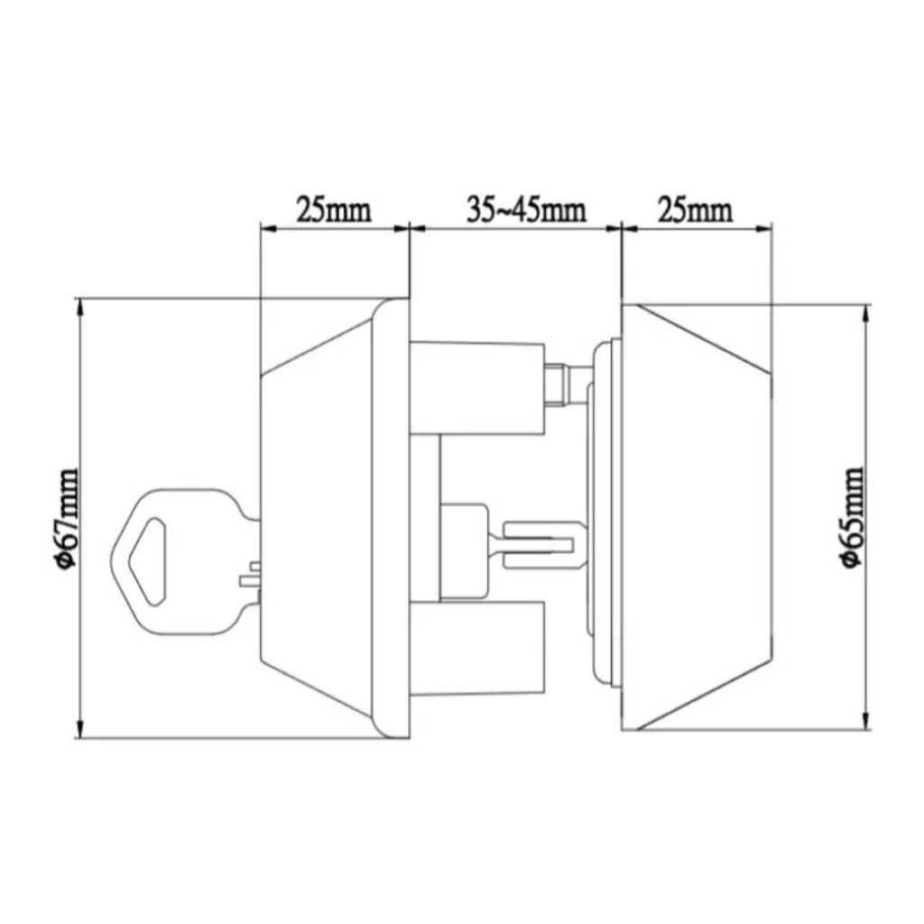 Hafele Deadbolt Lock, Grade 2 Single Cylinder with Thumbturn ...