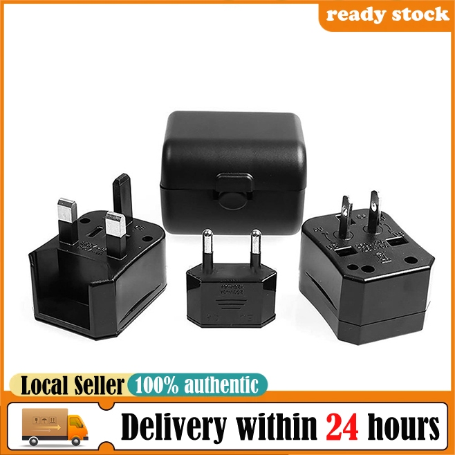 3 In 1 Universal Adaptor Global Travel Conversion 3 Sockets Converter ...
