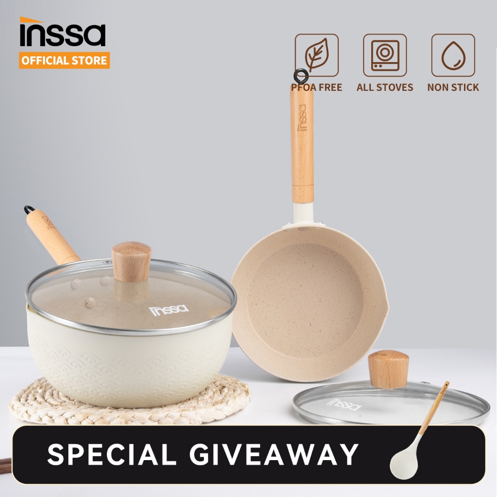 INSSA Saucepan Milk Pan Snow Pan Frying Pan Nonstick Aluminum 18cm/20cm ...