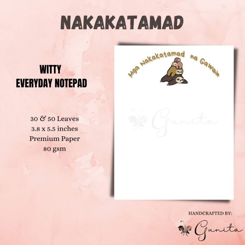 WITTY EVERYDAY NOTEPAD_GUNITA.PH | Shopee Philippines