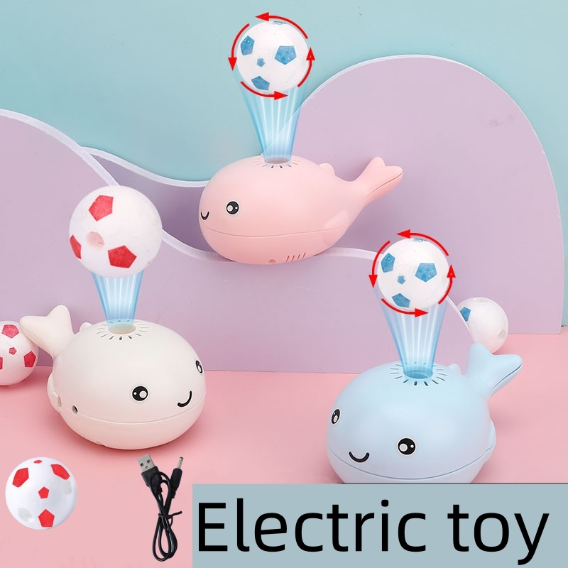 Electric Floating Ball Toy Whale Blowing Ball Toy Balancing Blowing ...