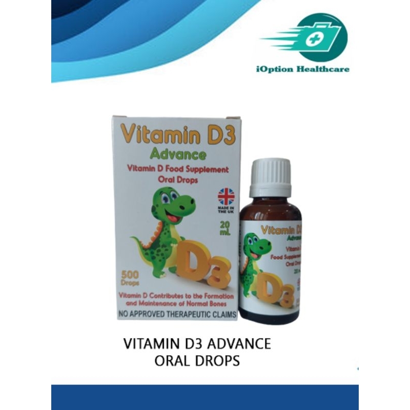Vitamin D3 Advance Vitamin D Food Supplement Oral Drops 20mL | Shopee ...