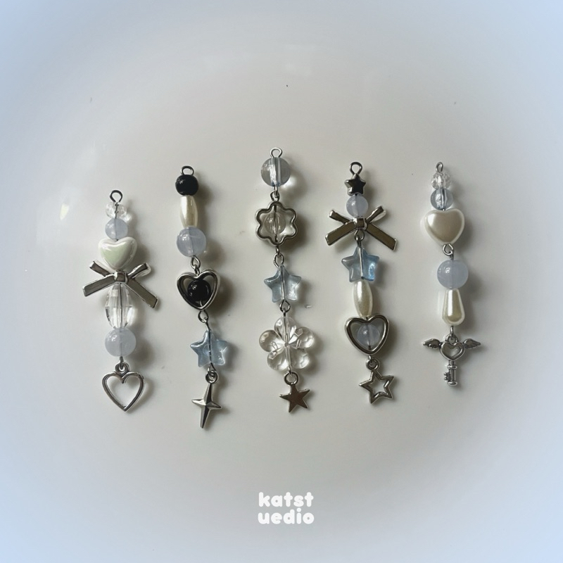 Blue Beaded Phone Charms Keychains | Shopee Philippines