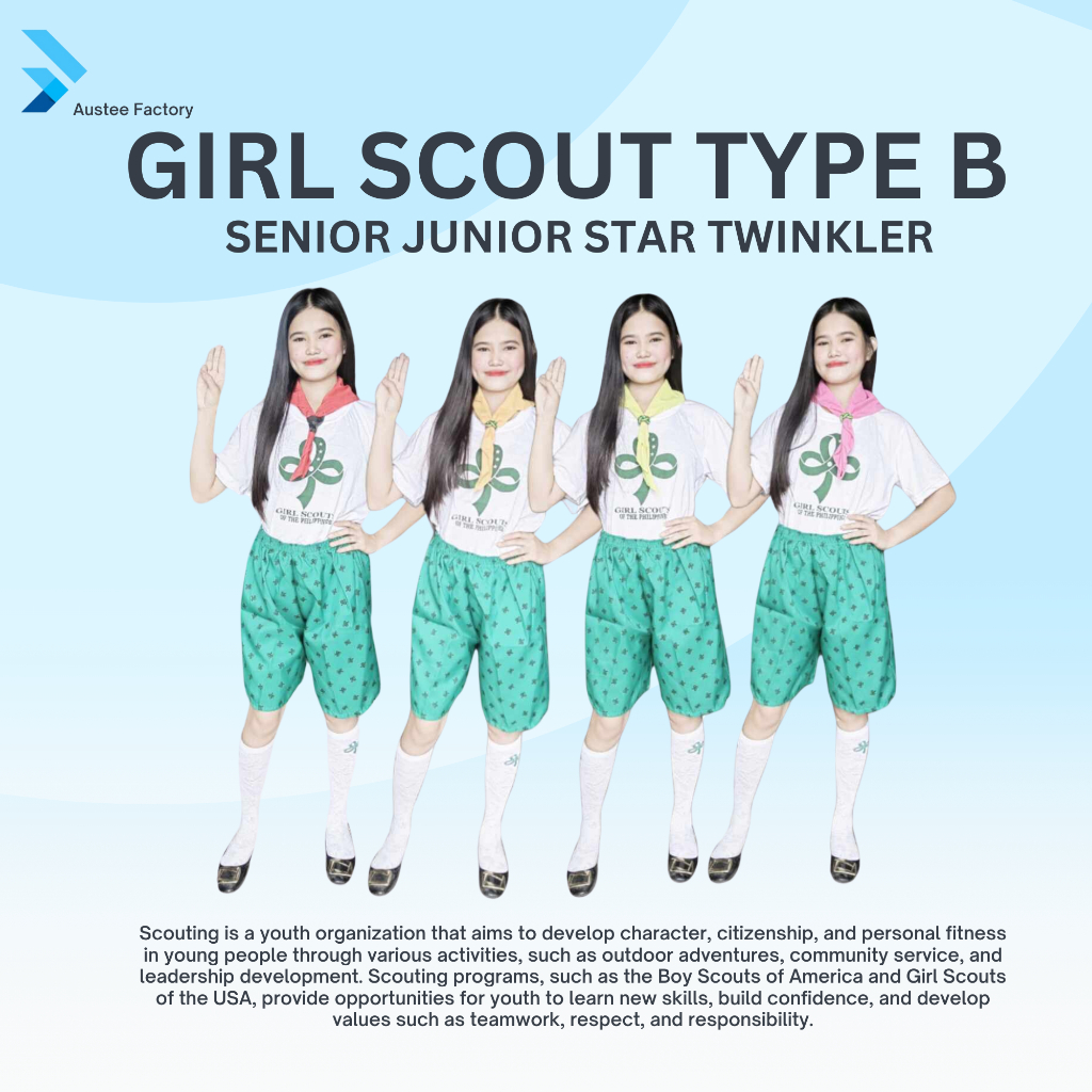 Austeen School Uniform Girl Scout Type B Set | Shopee Philippines