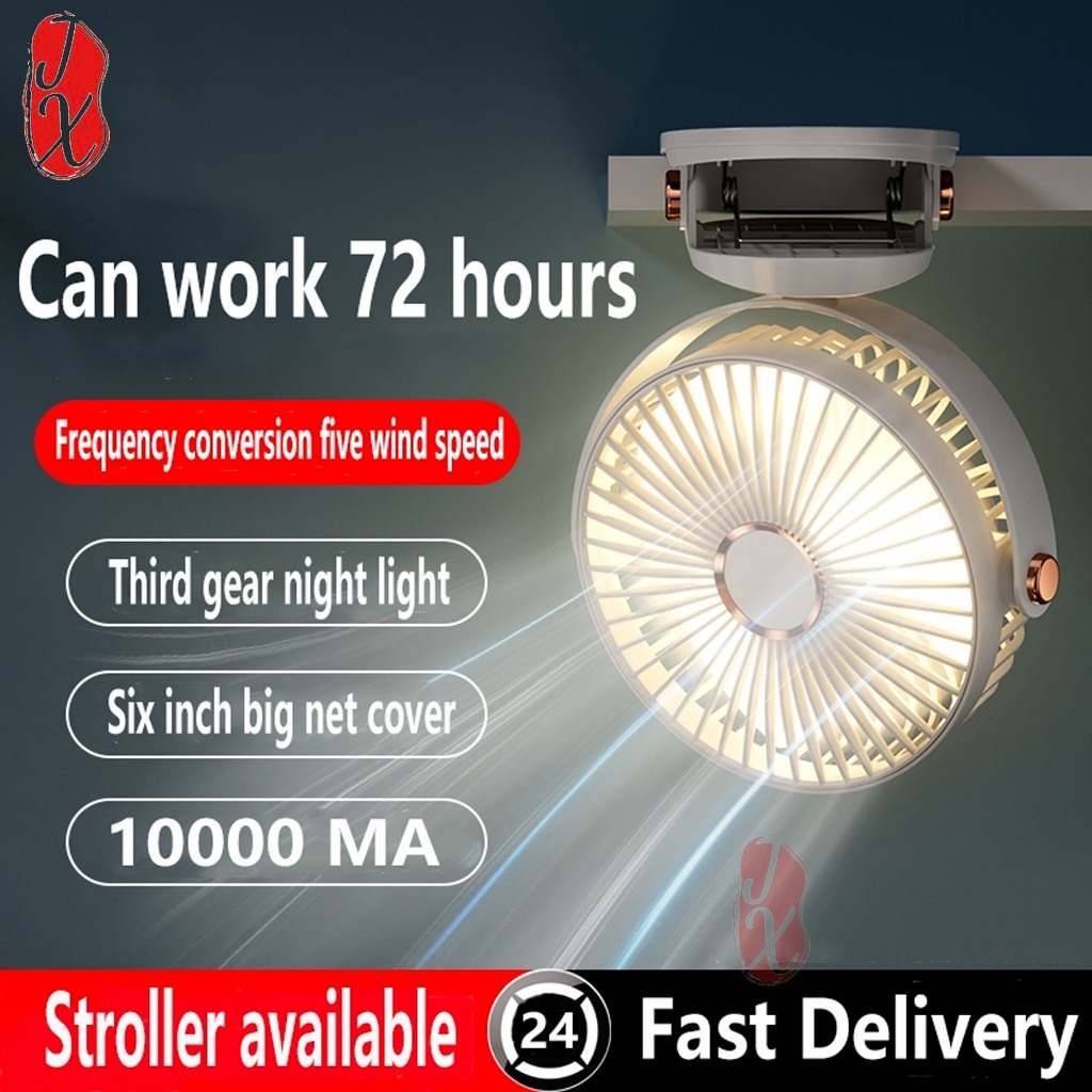 10000mah Rechargeable Portable Fan Mini Desk Fan Type-C Fan Office Mute ...