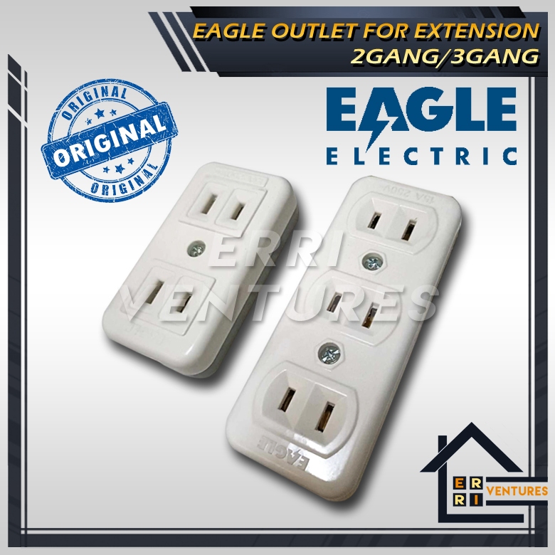 [Eagle] Extension outlet (2gang/3gang) 15A 250V | Shopee Philippines