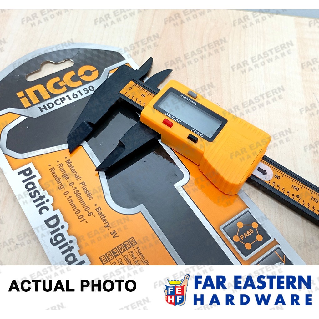 INGCO Digital Caliper Plastic 6" HDCP16150 INHT | Shopee Philippines