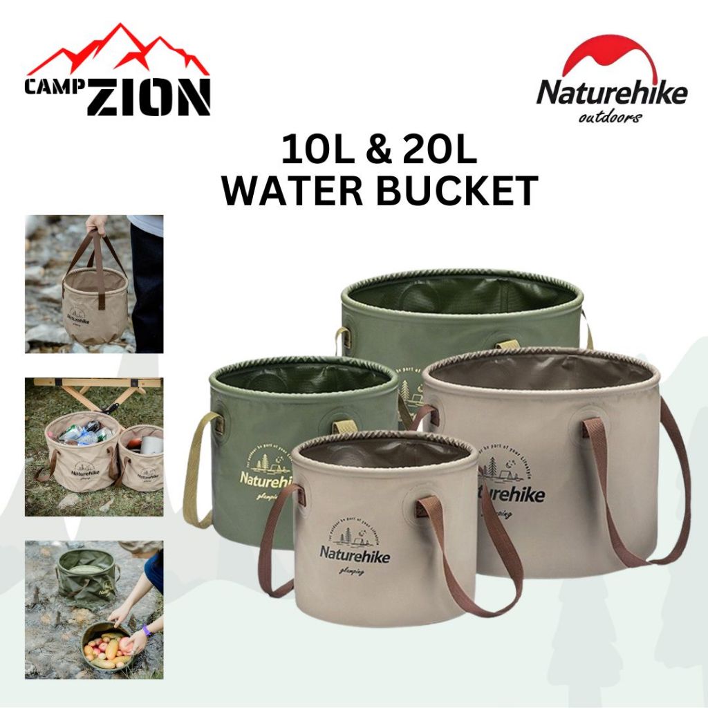 Naturehike Foldable Round Water Bucket 20L/10L Outdoor Camping Portable ...