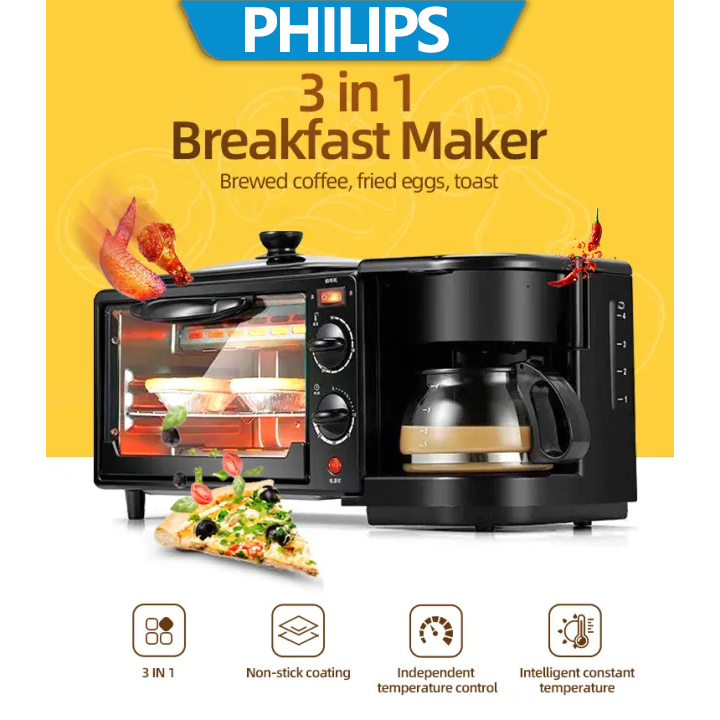 PHILIPS sandwich maker bread maker 4 in 1 multifunctional breakfast ...