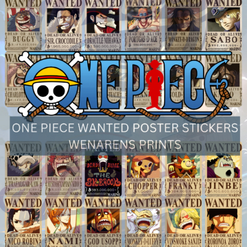 One Piece Wanted Posters Anime Sticker A4 Size | Shopee Philippines