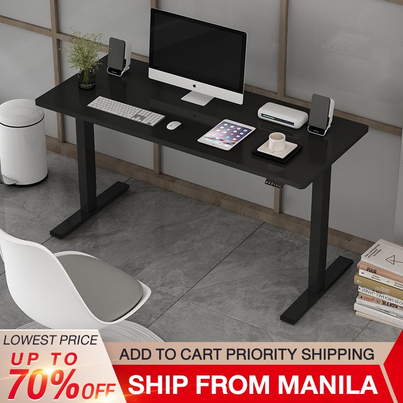 BAIERDI Electric Lower Desk Electric Height Adjustable Desk Dual Motor ...