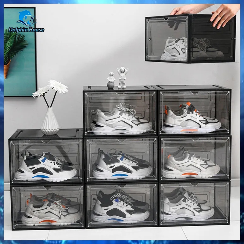 Large Size Hard Plastic Shoe Rack Box Organizer Foldable Colorful Shoe ...