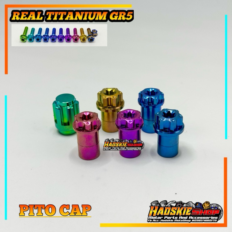 REAL TITANIUM GR5 PITO CAP TITE VALVE CAP PAIR (2pcs) | Shopee Philippines