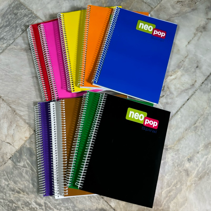 10 Pcs Assorted Color Coding Neo Pop Spiral Spring Notebook | Shopee ...
