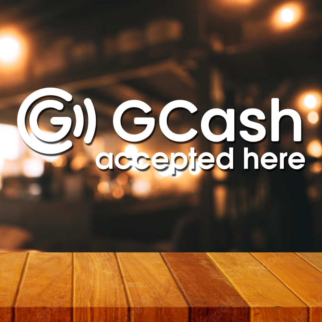 Cutting Sticker GCASH accepted here sticker Wall Sticker | Shopee ...