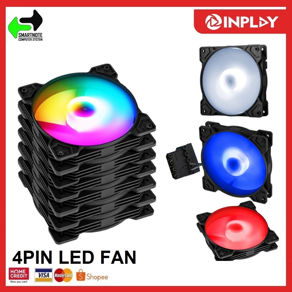 120MM RED / BLUE / WHITE / RGB 4PIN MOLEX COMPUTER CASE COOLER FAN ...