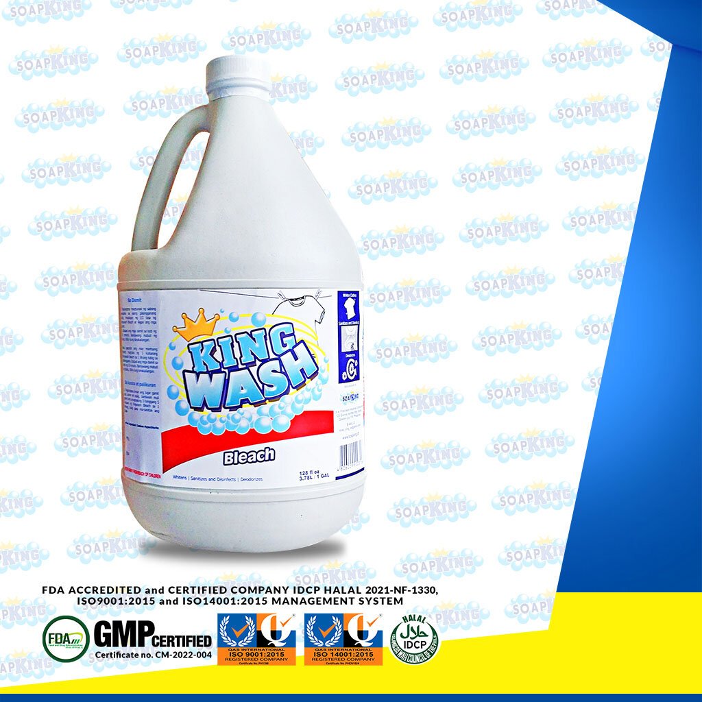 Kingwash Liquid Bleach, King Wash Liquid Bleach, Laundry, Bleach Gallon ...