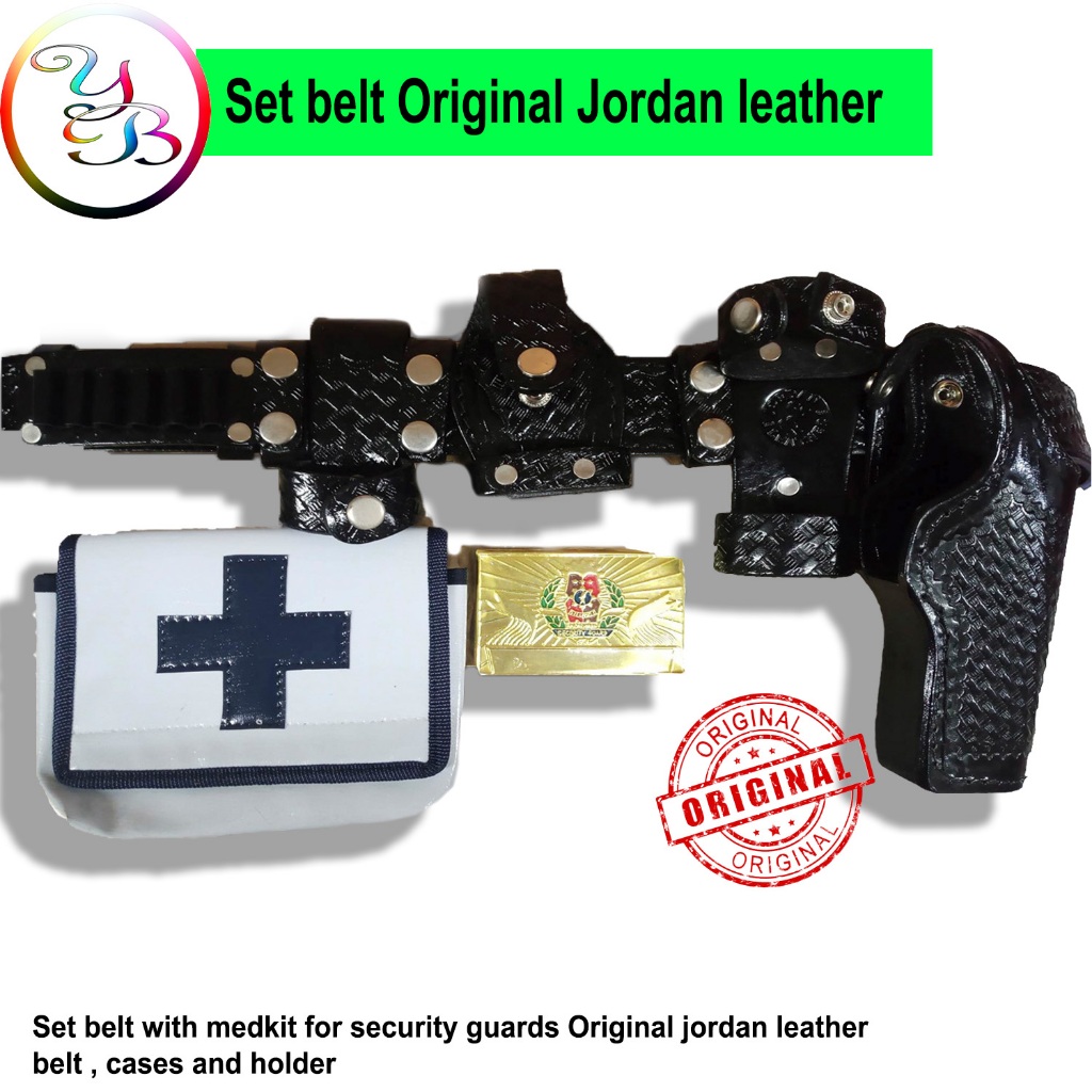 Set belt for security guards Original jordan leather belt , cases and ...