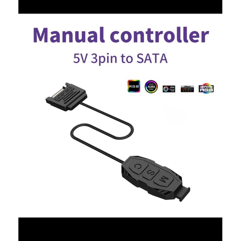 5v 3 Pin Argb Lighting Controller Fans To Sata Power Supply 3pin Hub
