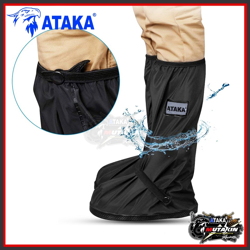 ATAKA Motorcycle Rain Boots Long Shoe Covers Waterproof Shoe Covers ...