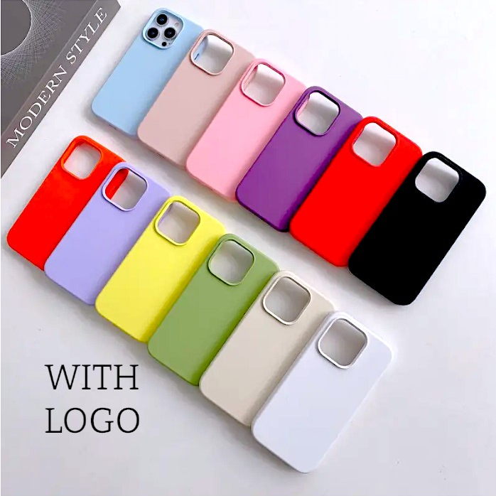 Liquid Silicone Case For Iphone 14 15 PLUS 16 PRO MAX with logo 7plus ...