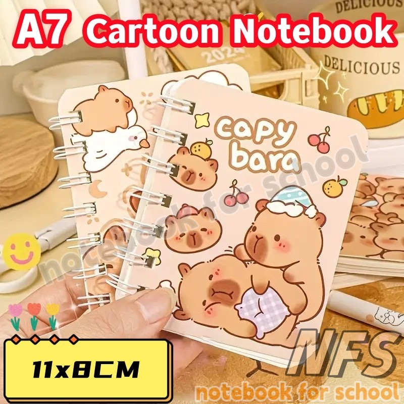 NFS A7 Coil Noteook 80 Sheets Cartoon Mini Notepad Pocket Notebook ...
