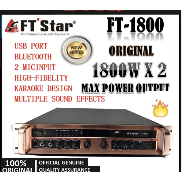 FT STAR FT-1800 PROFESSIONAL HIGH-END POWER Integrated AMPLIFIER 1800 X ...