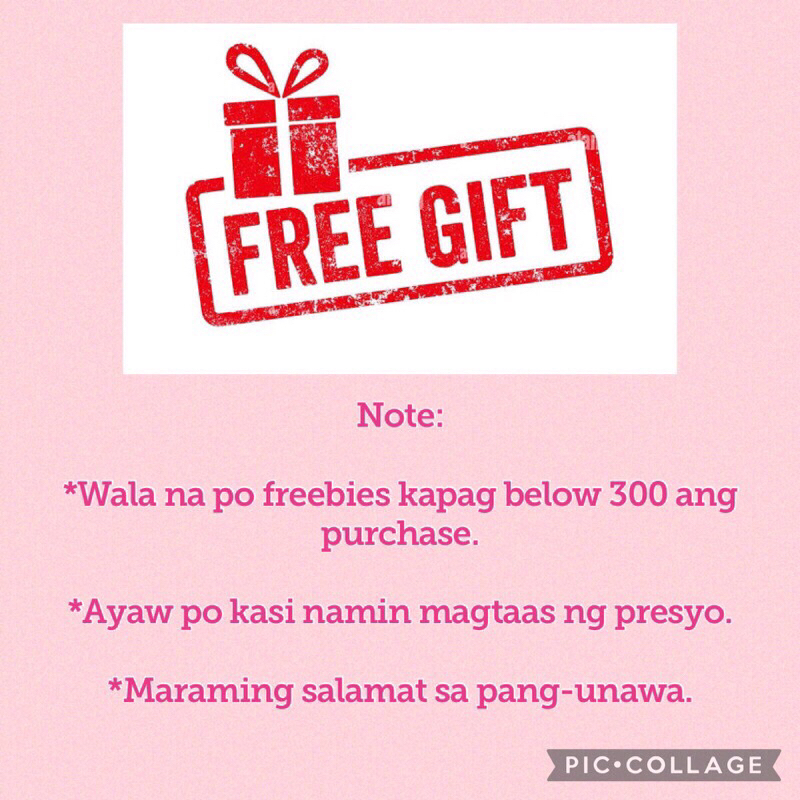 Freebies for items worth 300 up | Shopee Philippines