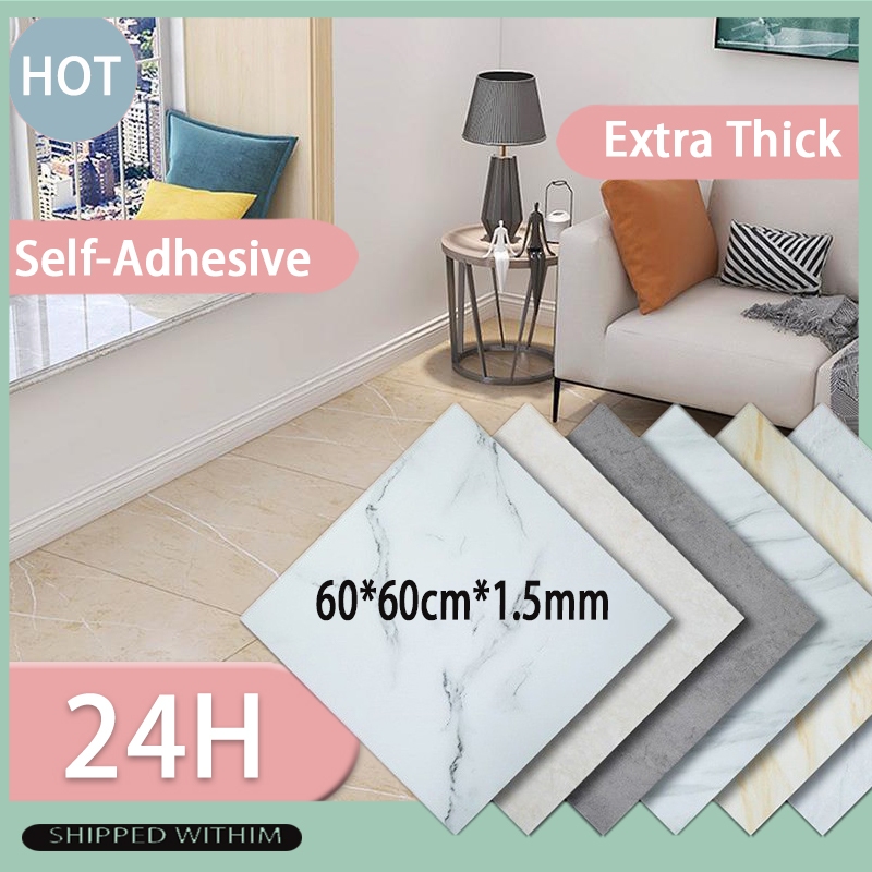 60x60 cm Vinyl Marble Tile PVC Self Adhesive Waterproof 3D Vinyl Floor ...