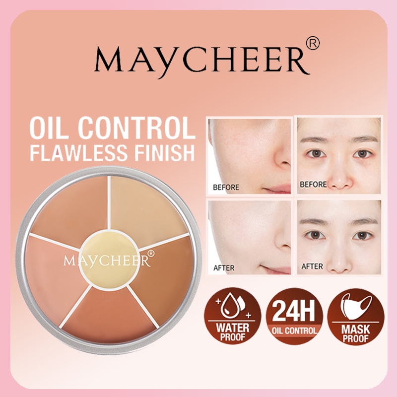 MAYCHEER 6 Colors Concealer Palette Pro Makeup Face Eye Contouring Face ...