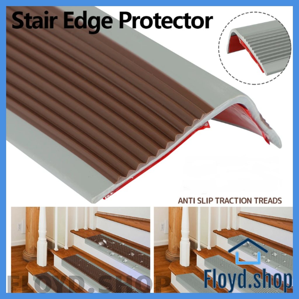 1M Anti Slip Stair Treads Self Adhesive Stair Edge Protector L-Shaped ...
