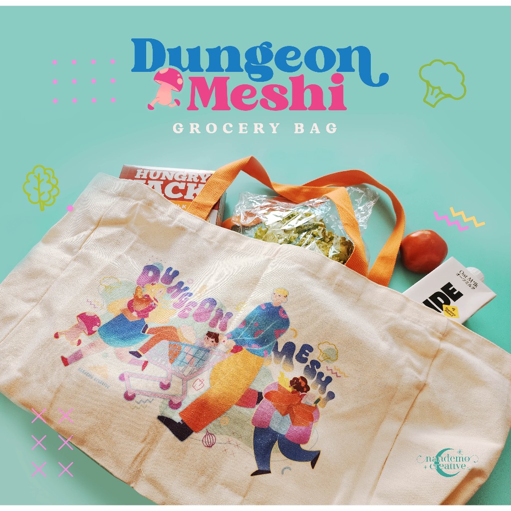 Dungeon Meshi - Dunmeshi Grocery Canvas Tote Bag | Shopee Philippines