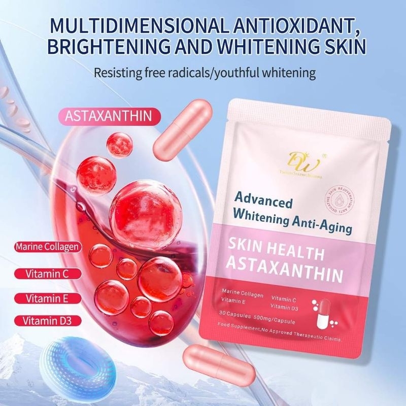 DW ADVANCED WHITENING ANTI AGING COLLAGEN CAPSULE ASTAXATHIN VC ...