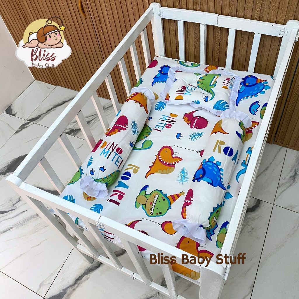 5in1 Crib Set Mattress for Newborn Infant Baby Boys and Girls with Free ...