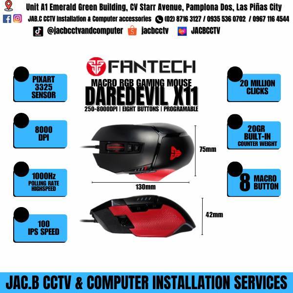 FANTECH DAREDEVIL X11 MACRO GAMING MOUSE | Shopee Philippines