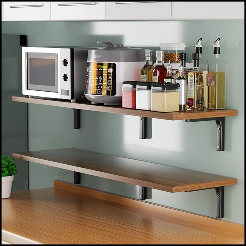 Foldable Wooden Shelf Wall Book Shelf Wall-mounted Hanging Shelves Home ...