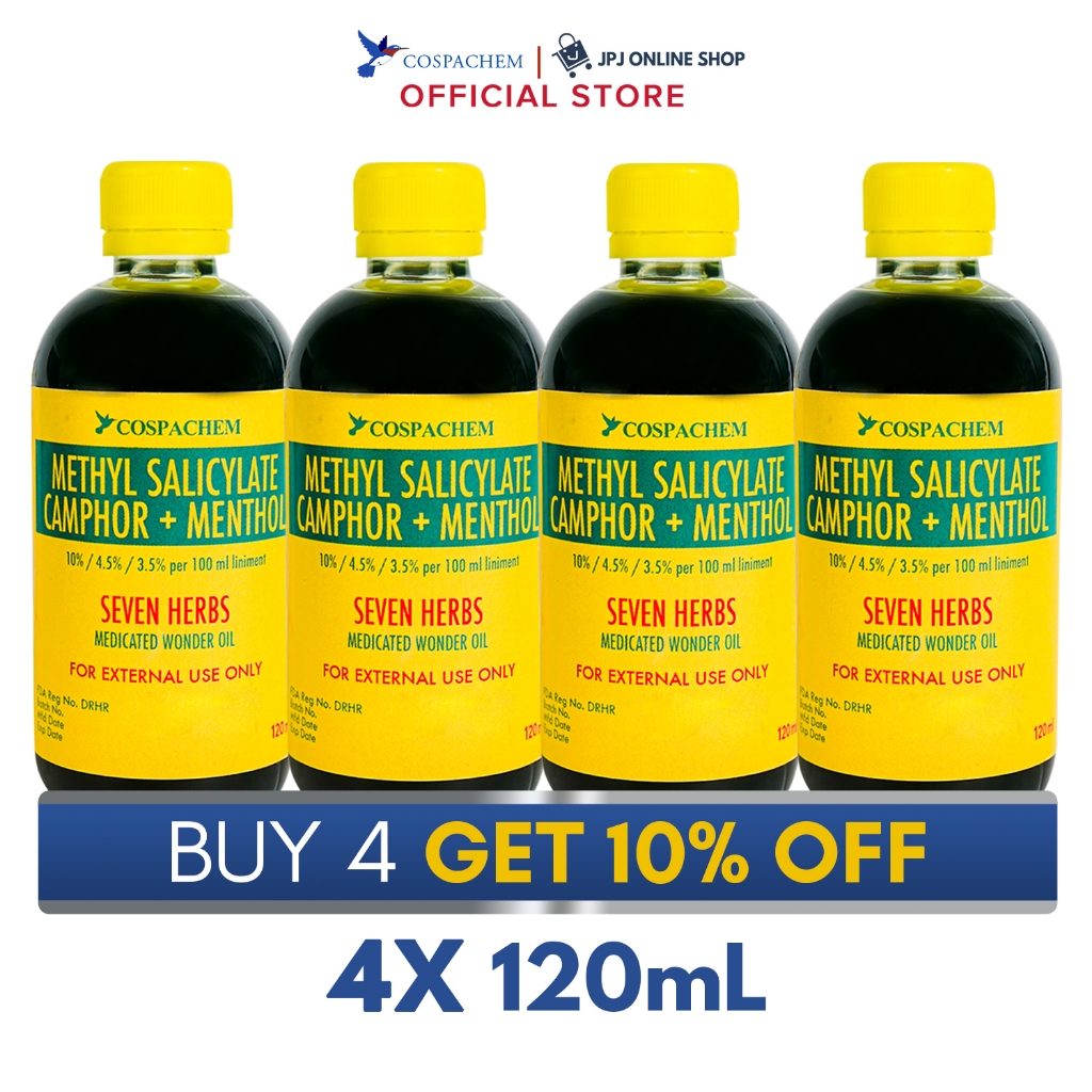 Cospachem Seven Herbs Medicated Wonder Oil 4pc Bundle | Shopee Philippines