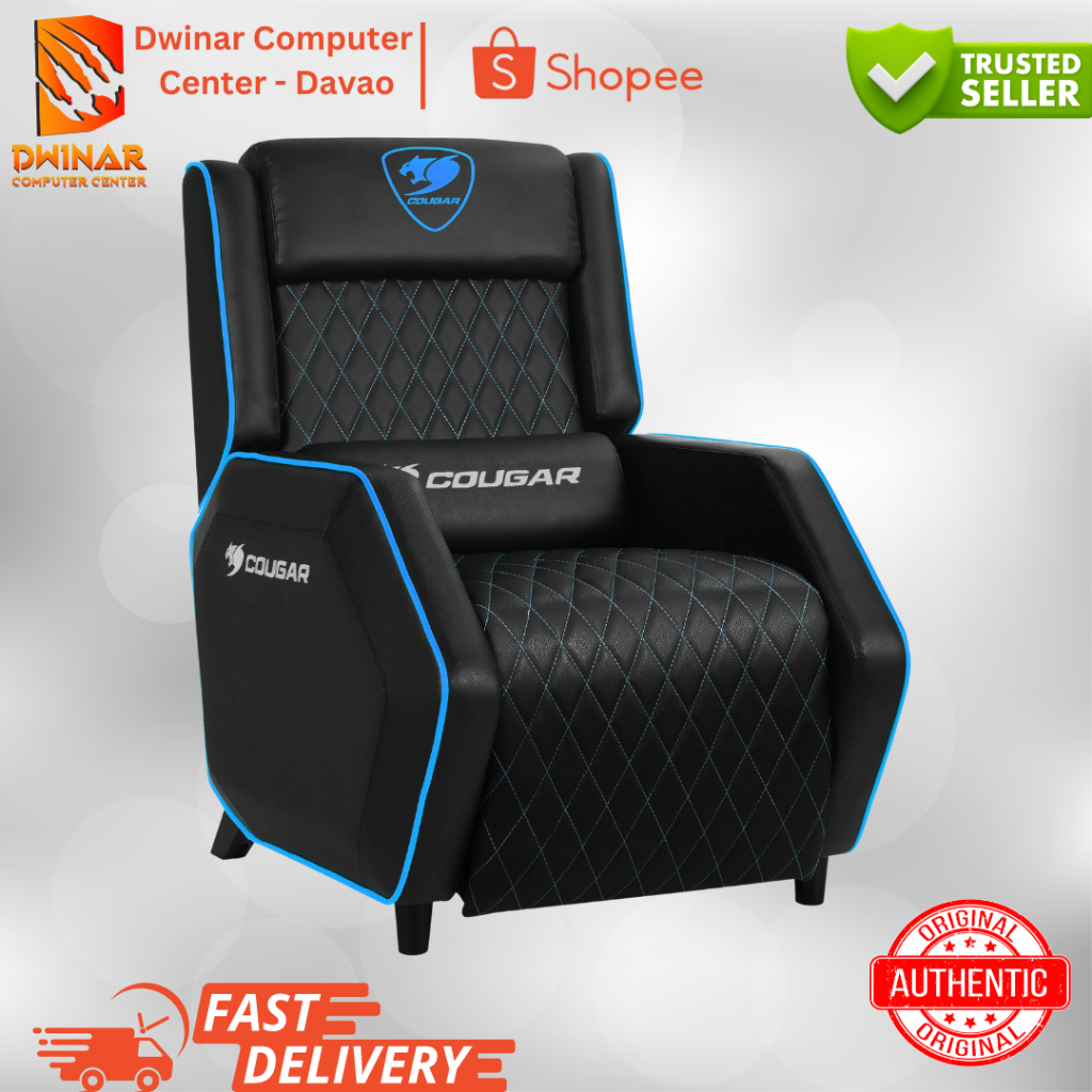 COUGAR RANGER GAMING PS SOFA STEEL FRAME PVC SKY BLUE | Shopee Philippines