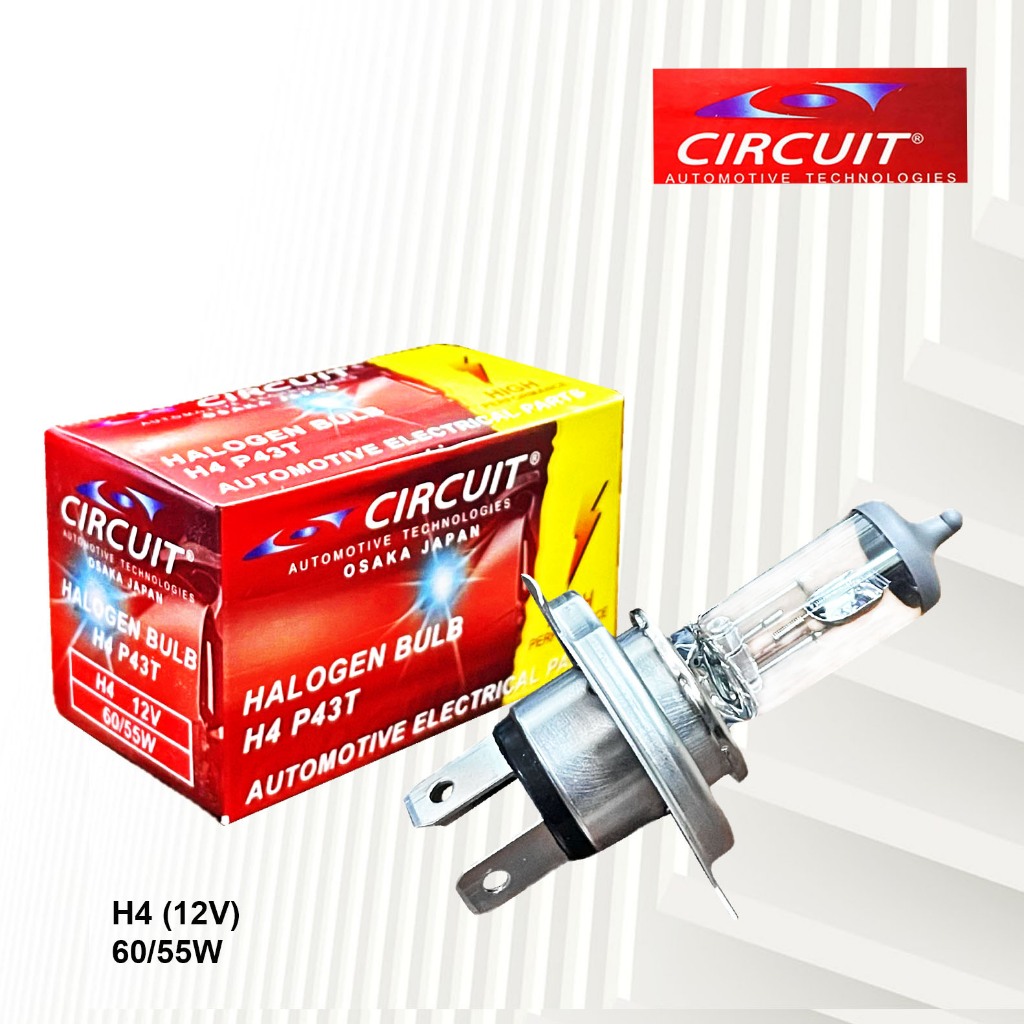 Auto Bulb Halogen H4 12V P43T 60/55w 100/90w 130/90w Circuit | Shopee Philippines